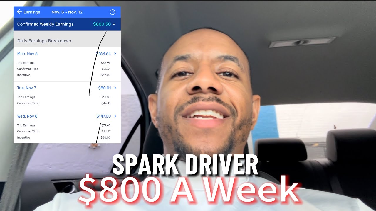Day In The Life As A Spark Driver - $800 A Week - YouTube