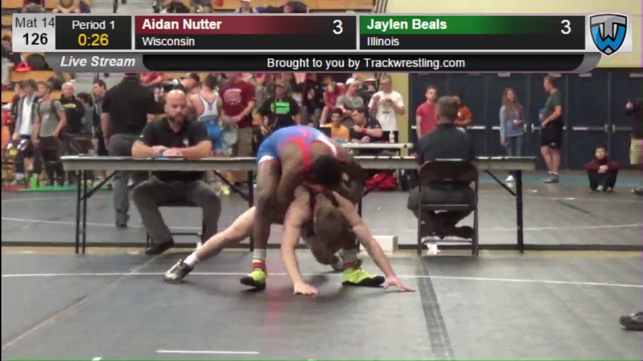 2187 Cadet Men 126 Aidan Nutter Wisconsin vs Jaylen Beals Illinois ...