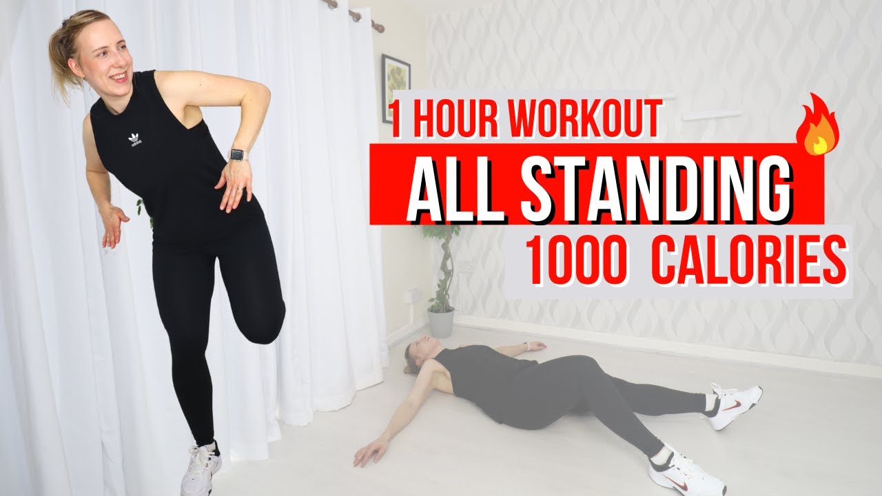 Burn 1000 Calories with this 1 Hour Full Body All STANDING CARDIO HIIT ...