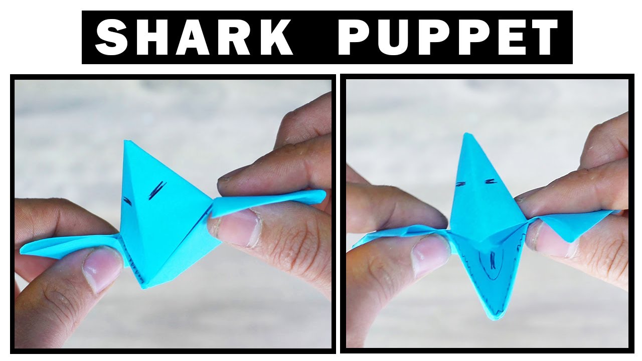 🐟 How to Make Paper Folding Shark Puppet - YouTube