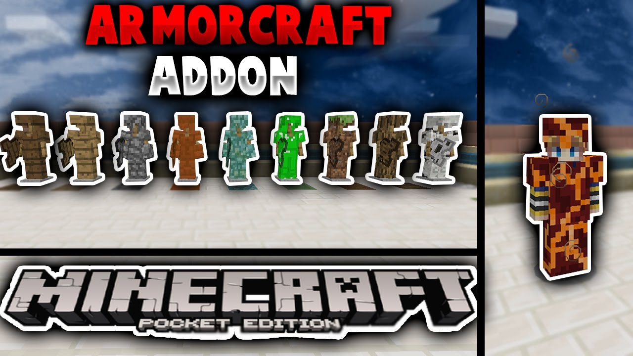 ARMORCRAFT PARA MINECRAFT PE | +30 ARMADURAS NUEVAS 1.14 Y 1.16 - YouTube