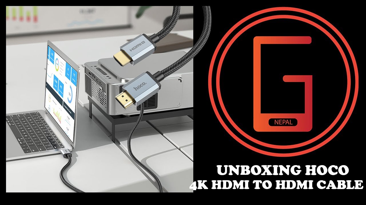 HOCO US03 || HIGH QUALITY 4k HDMI CABLE|| GIZMO NEPAL UNBOXING || - YouTube
