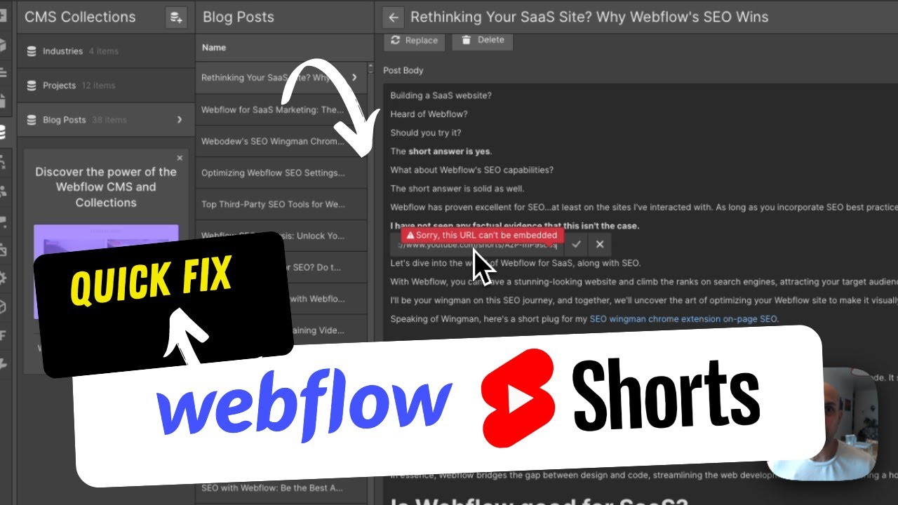 Embed YouTube Shorts in Webflow: Quick Guide! - YouTube