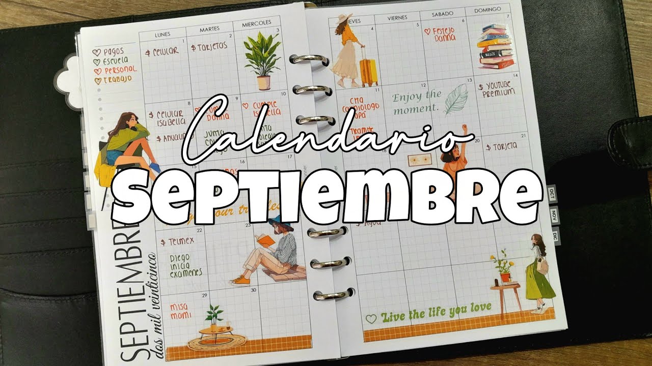 Planifico el Calendario de Septiembre / Miss Planner - YouTube