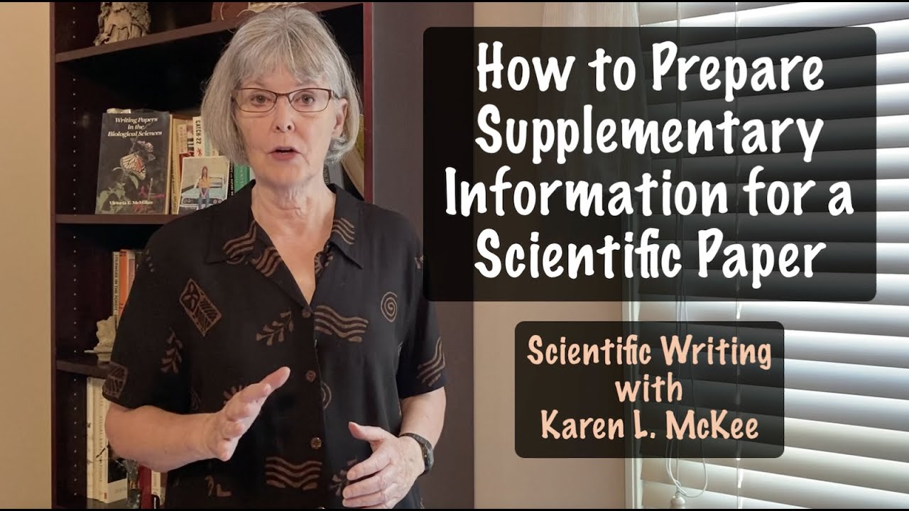How to Prepare Supplementary Information for a Scientific Paper - YouTube