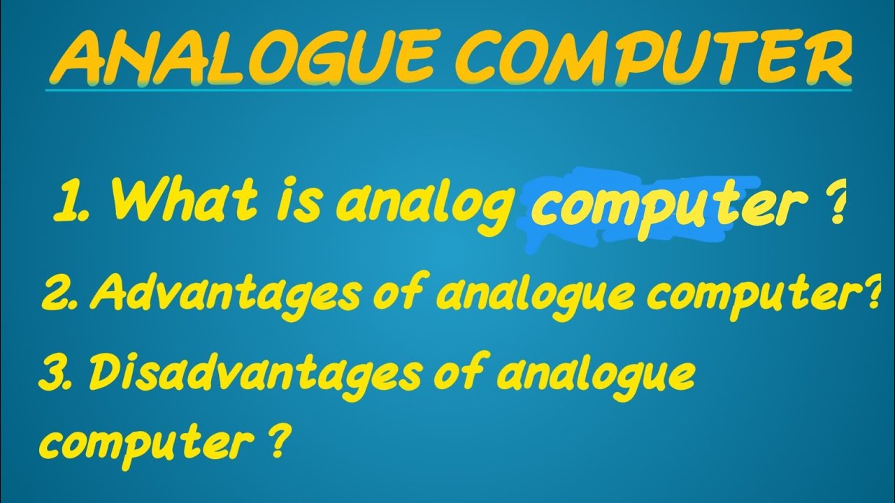 What Is Analog Computer Explain In Hindi analog Computer Kya Hota Hai What Is Analog Computer Explain In Hindi analog Computer Kya Hota Hai