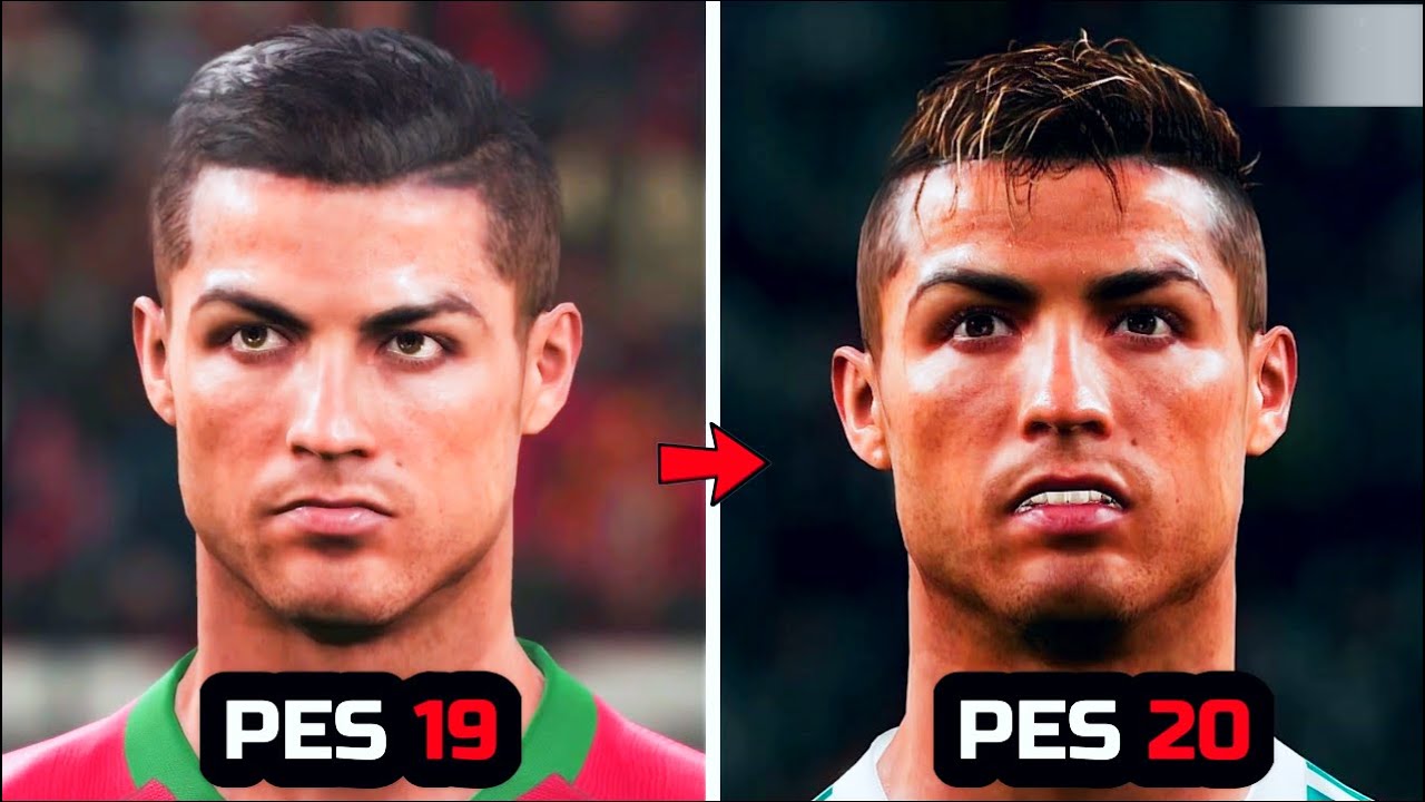 PES 2019 Vs PES 2020 New and Updated Player Faces - YouTube