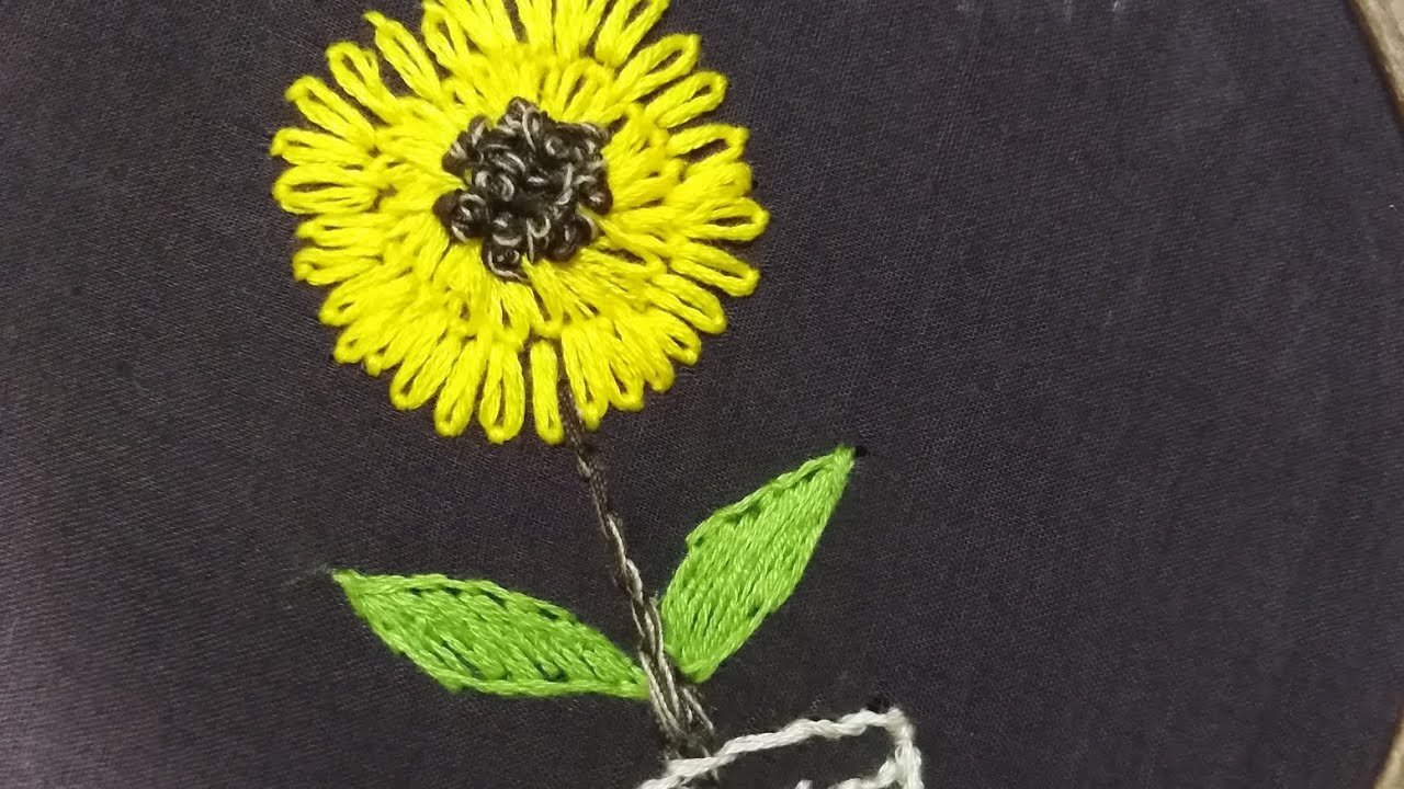 NEW Embroidery Design #sorj mock flower embroidery - YouTube
