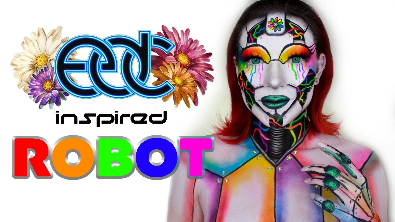 EDC INSPIRED ROBOT | MAKEUP TUTORIAL | CAYKEFACE - YouTube