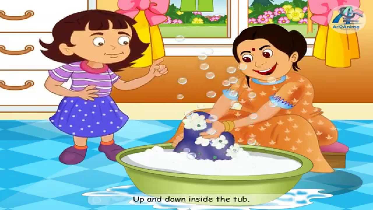 Washing Day with Mummy | KIDS RHYMES AND ENGLISH POEM | - YouTube