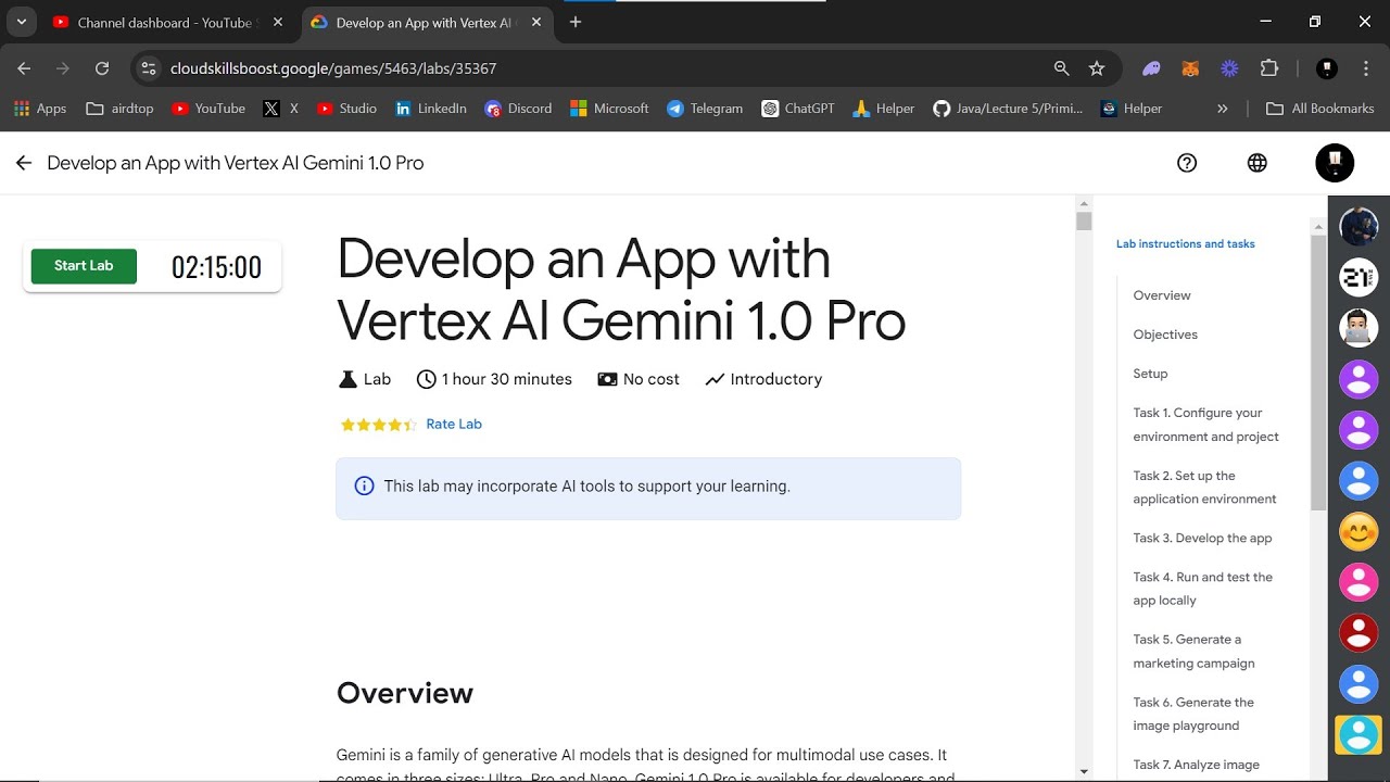 Develop an App with Vertex AI Gemini 1.0 Pro | Lab Solution | - YouTube