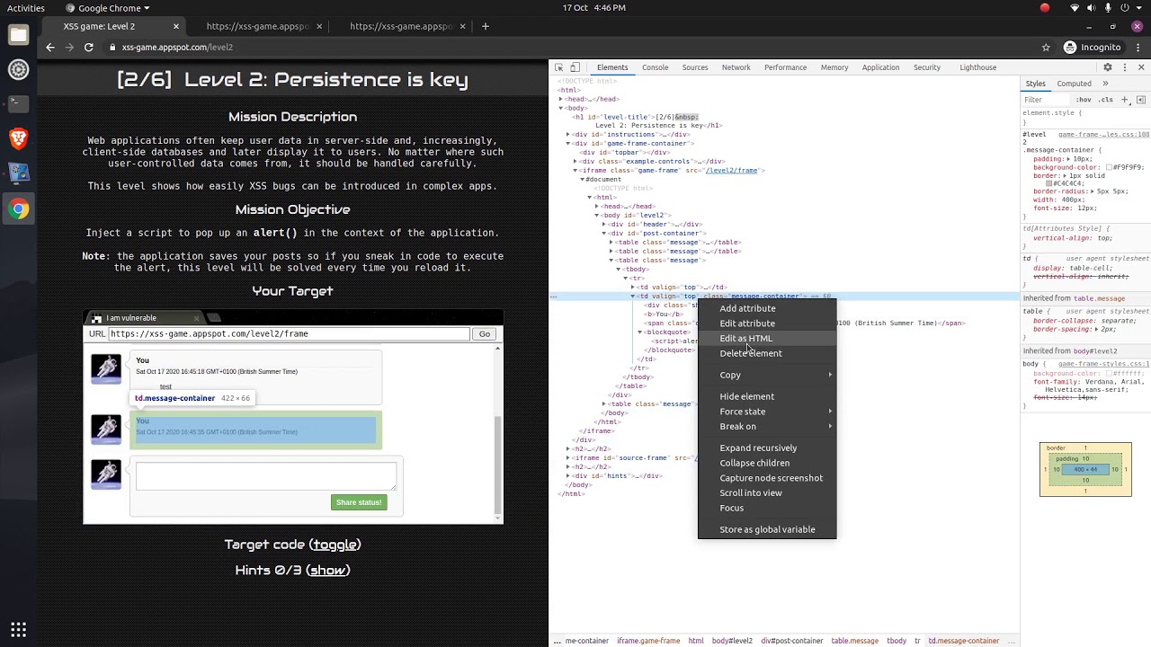 Google Cross-Site-Scripting Game Solutions - YouTube