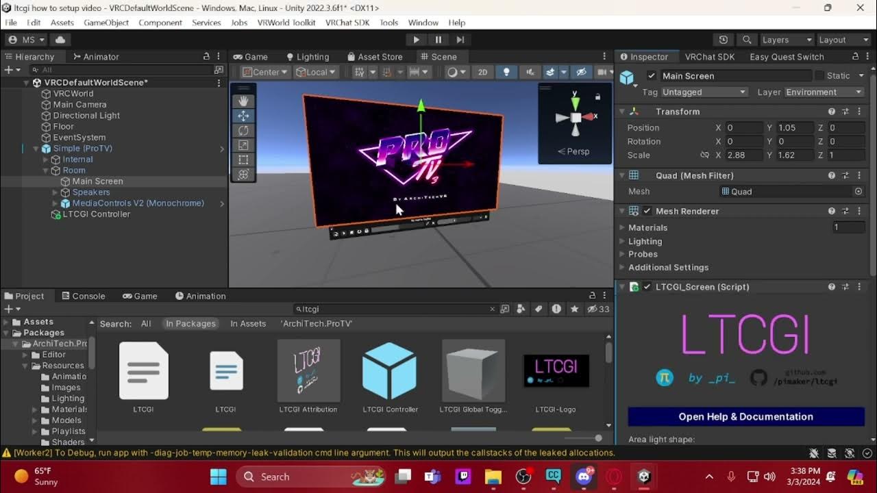 LTCGI Setup by PI using Orels shaders/ Protv (Vrchat) - YouTube
