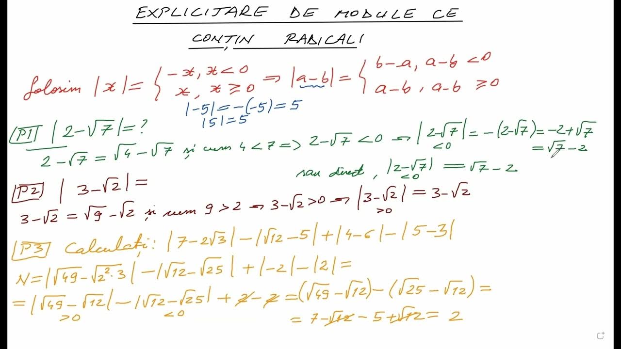 Explicitare de module ce conțin radicali - YouTube