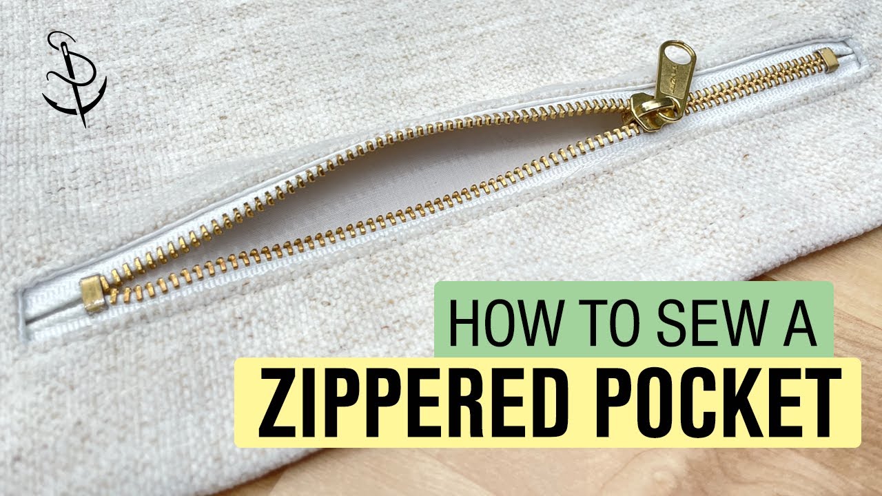 Tips & Tricks: How to Create a Zippered Pocket - YouTube