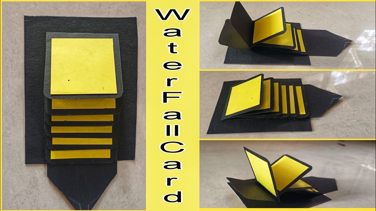 Diy Waterfall Card Tutorial For Card Making - YouTube