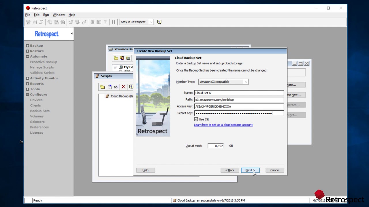 Retrospect Backup in 60 Seconds: Starting a Cloud Backup - Windows ...