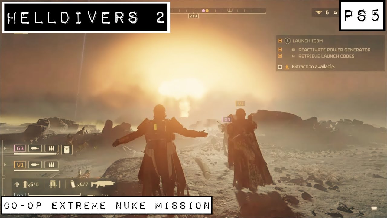 Helldivers 2 - Co-op Extreme Difficulty Nuke Mission - This Game is Phenomenal - PS5 - YouTube