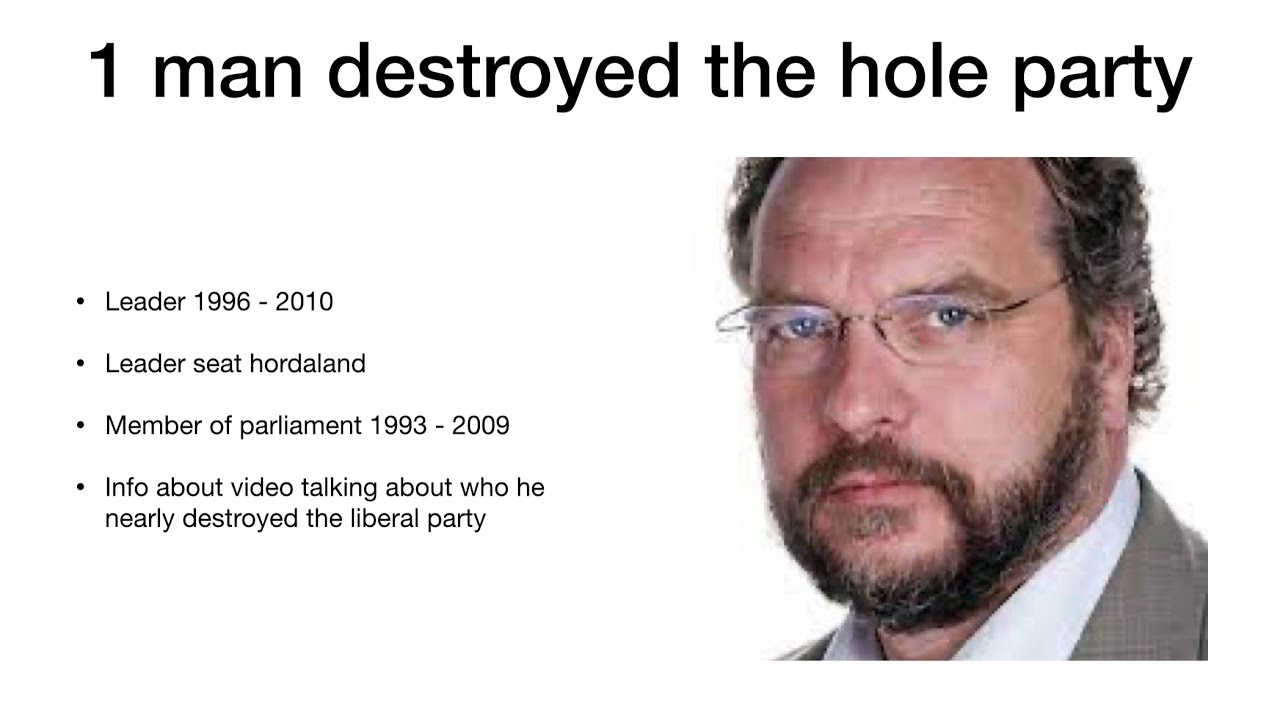 The man who nearly destroyed the liberal party Norway Lars Sponheim ...