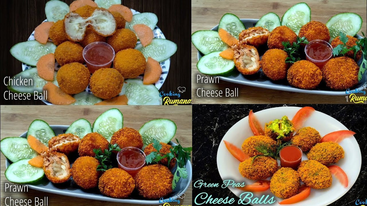 Cheese Ball Collections || Chicken Cheese Ball || Prawn Cheese Ball ...