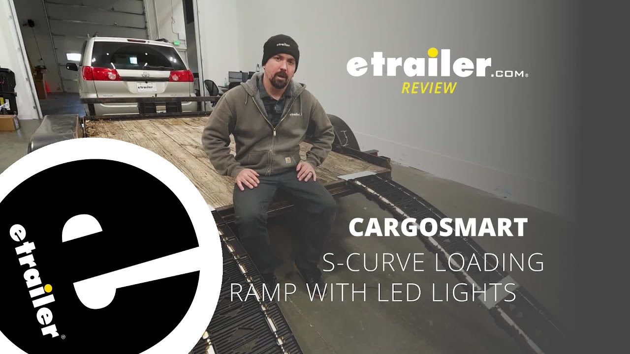 etrailer | CargoSmart S-Curve Loading Ramp with LED Lights Low-Down ...