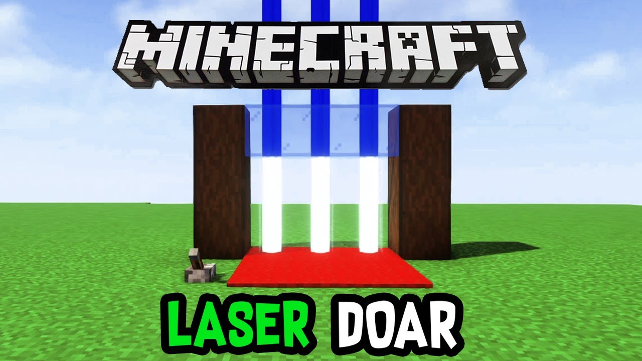 NEW Minecraft Laser Door - How To Build It! | Minecraft tutorial - YouTube