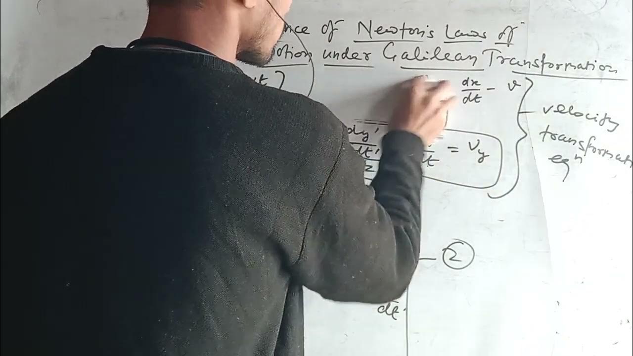 Lecture 3 Relativity : Invariance of Newton's laws of motion under Galilean Transformation - YouTube