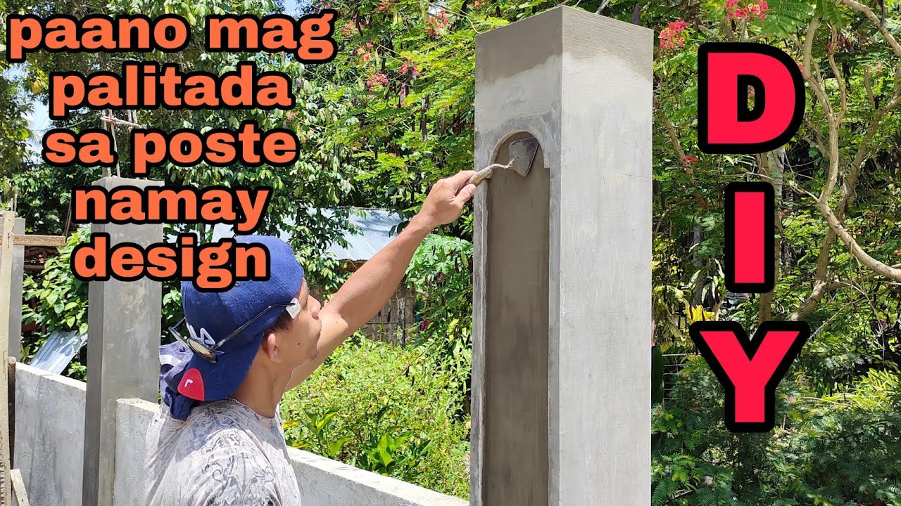 PAANO MAG PALITADA SA POSTE NA MY DESIGN | COLUMN DESIGN | CONSTRUCTION ...