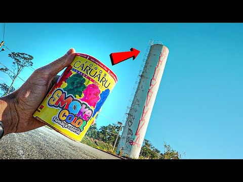JOGUEI A MAIOR BOMBA DE FUMAÇA dentro de um CANO DE 30 METROS !