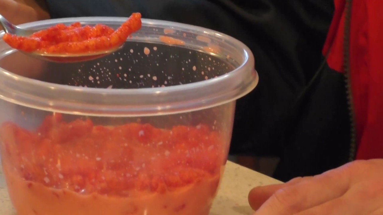 eating flaming hot cheetos and milk with a spoon | etws EP 18 - YouTube