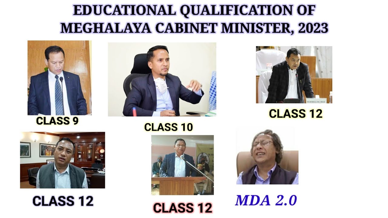 EDUCATIONAL QUALIFICATION OF ALL 12 CANINET MINISTERS, MEGHALAYA DEMOCRATIC ALLIANCE (MDA 2.0 ...