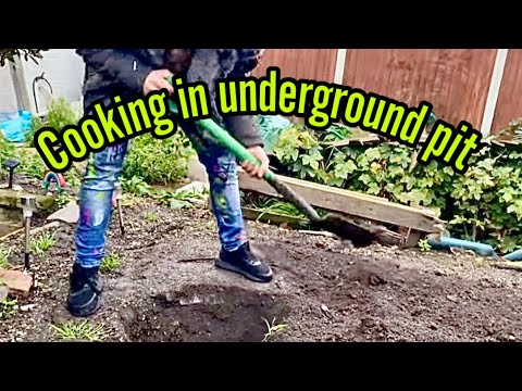 DIGGING AND COOKING IN A UNDERGROUND PIT !! - YouTube