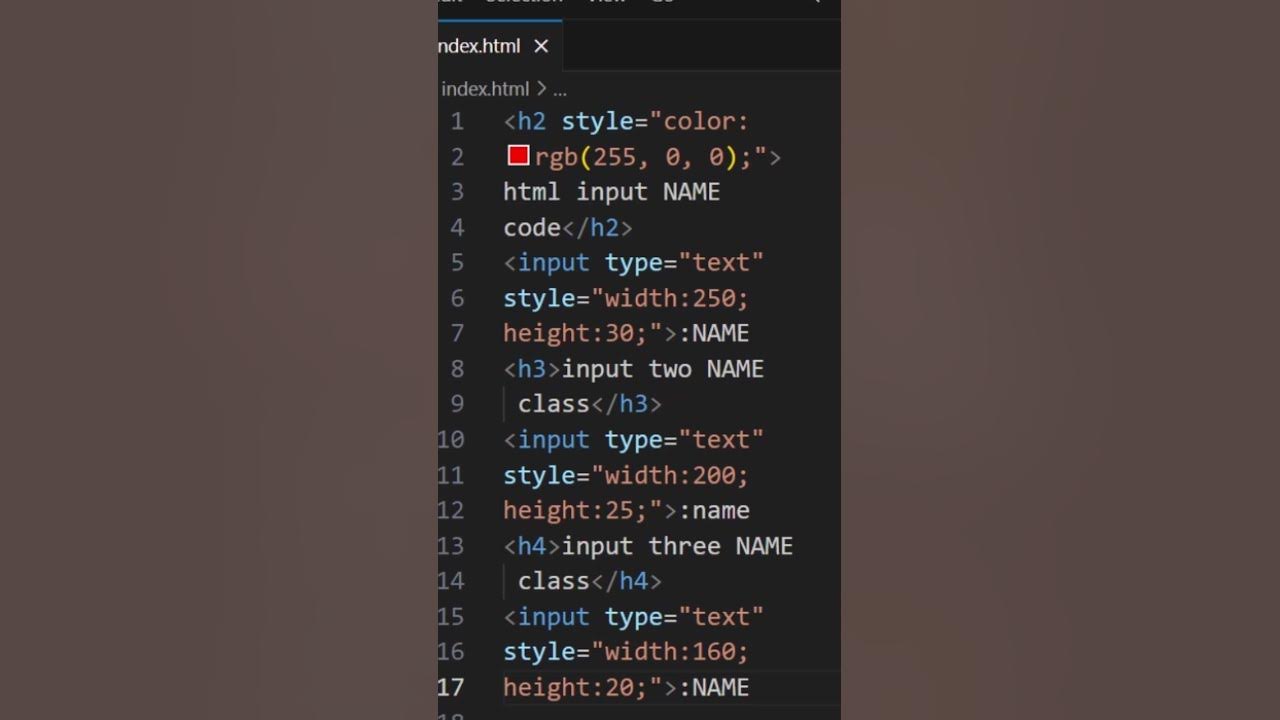 Html Tutorial Form And Input Type Input Name Code Html Htmlcss Html5 Htmltutorial 6214