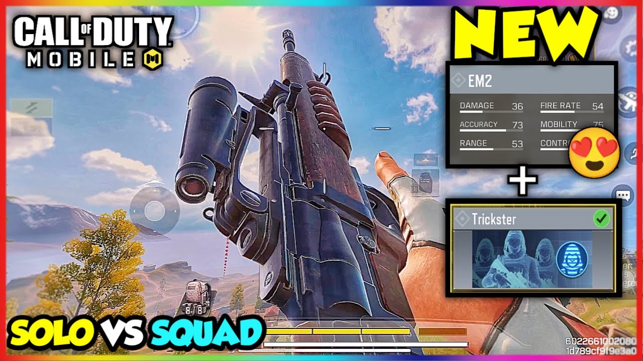 USING New *EM2* Assault Rifle With *TRICKSTER* Class In SEASON 11 ...