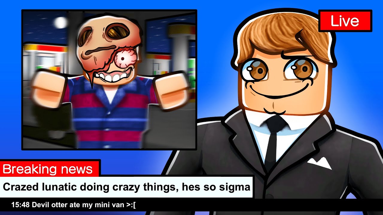 ROBLOX CRAZY GUY GOES INTO TOWN DOING CRAZY THINGS he's so crazy - YouTube