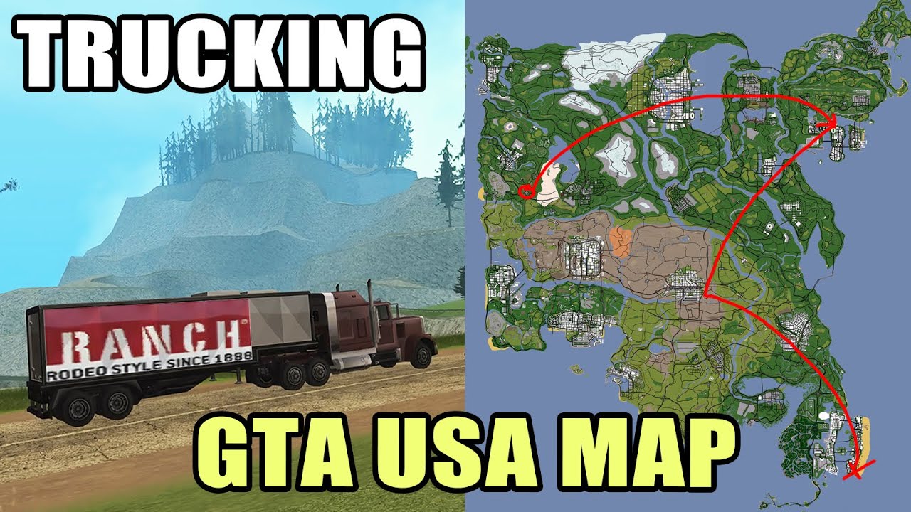 Trucking Across GTA UNITED STATES in Stars and Stripes Mod! - YouTube