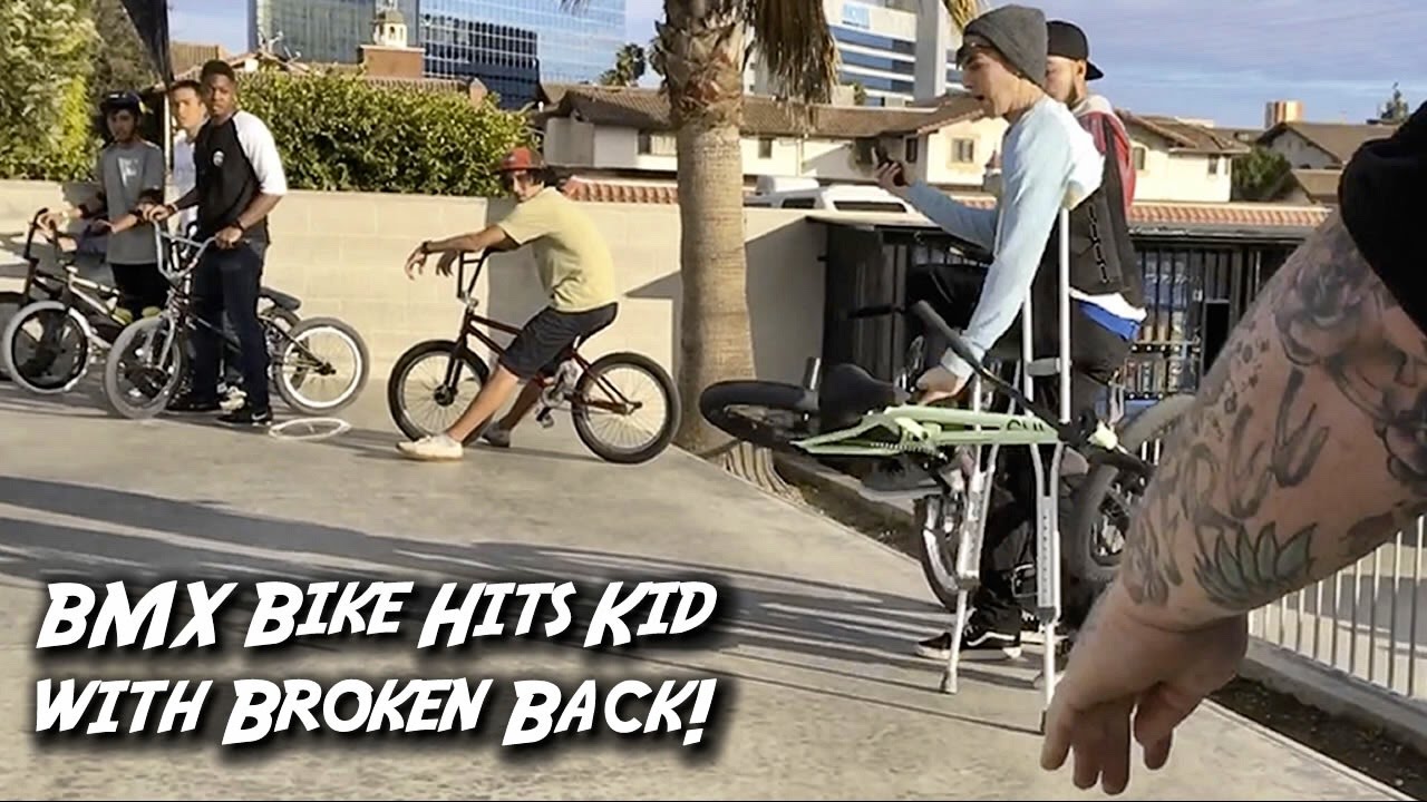 HIS BIKE HIT A GUY WITH A BROKEN BACK! - YouTube