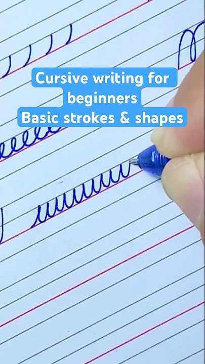 Cursive writing for beginners | Basic strokes & shapes | Cursive ...