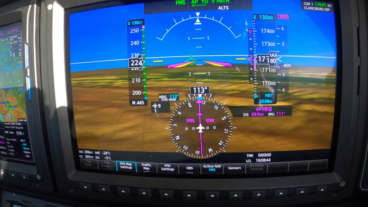 Piper M600/sls: A VNAV Descent with the Garmin G3000 - YouTube
