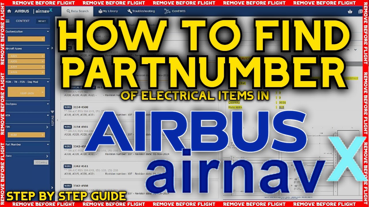 AIRNAVX: How to find partnumber of pins, connectors,wires in AIRBUS ...