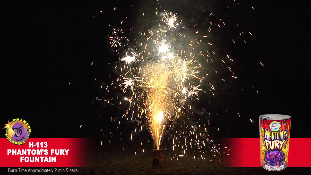 H-113 Phantoms Fury Fountain - Phantom Fireworks - YouTube