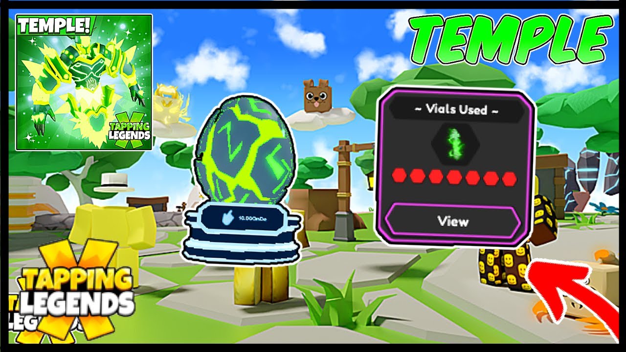 [🛕TEMPLE!]⚡TAPPING LEGENDS X UPDATE (🛕TEMPLE WORLD, 🧪NEW ACHIEVEMENTS ...
