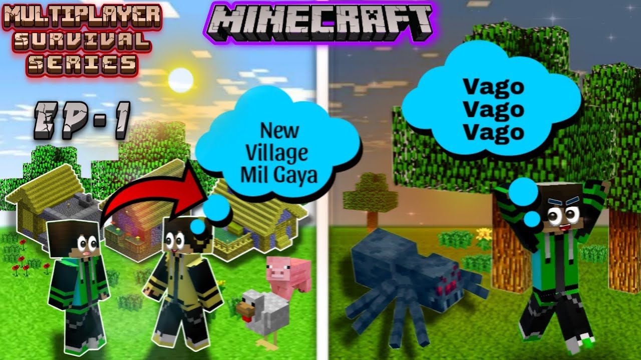 MINECRAFT🔥 Multiplayer Survival Series EP-1 in Hindi 1.21 - YouTube