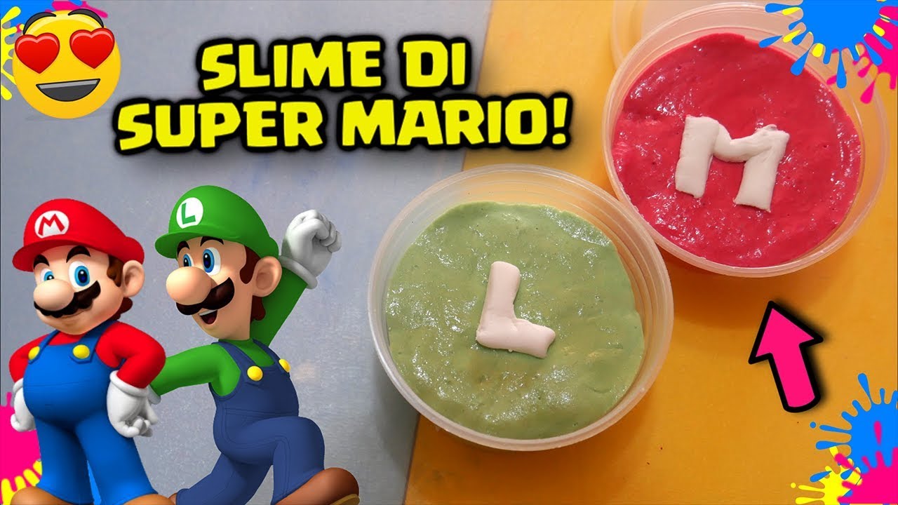 Come FARE lo SLIME di SUPER MARIO e LUIGI 😍 Ricetta Super Mario Slime ...