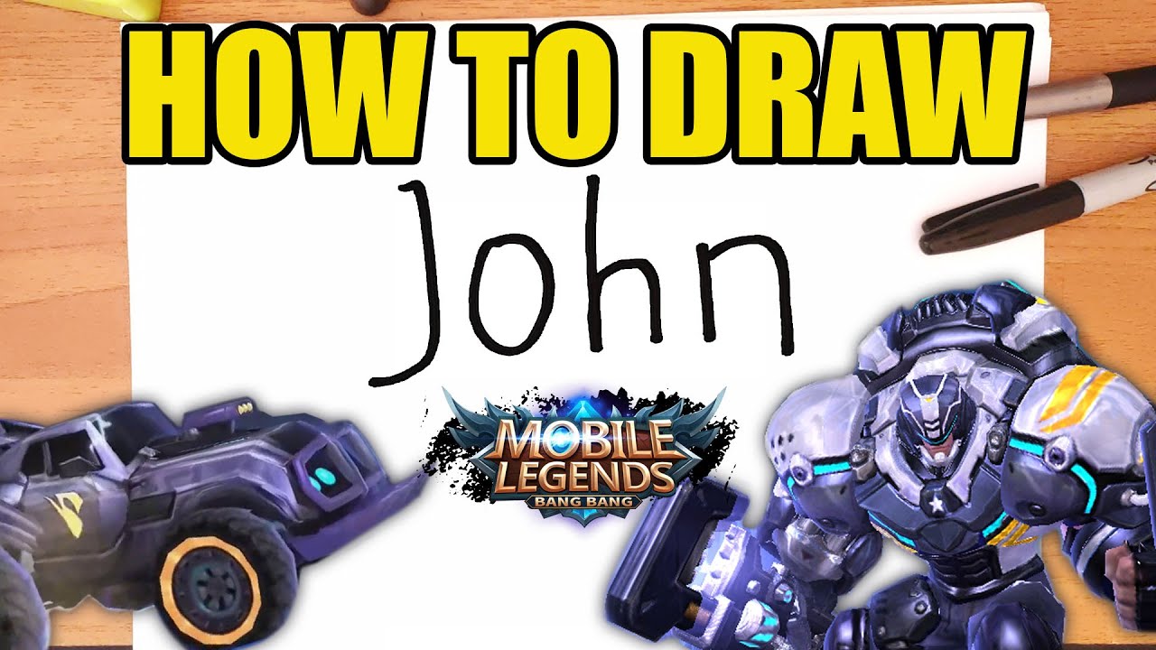HOW TO DRAW JOHNSON FROM WORDS. MOBILE LEGENDS - YouTube