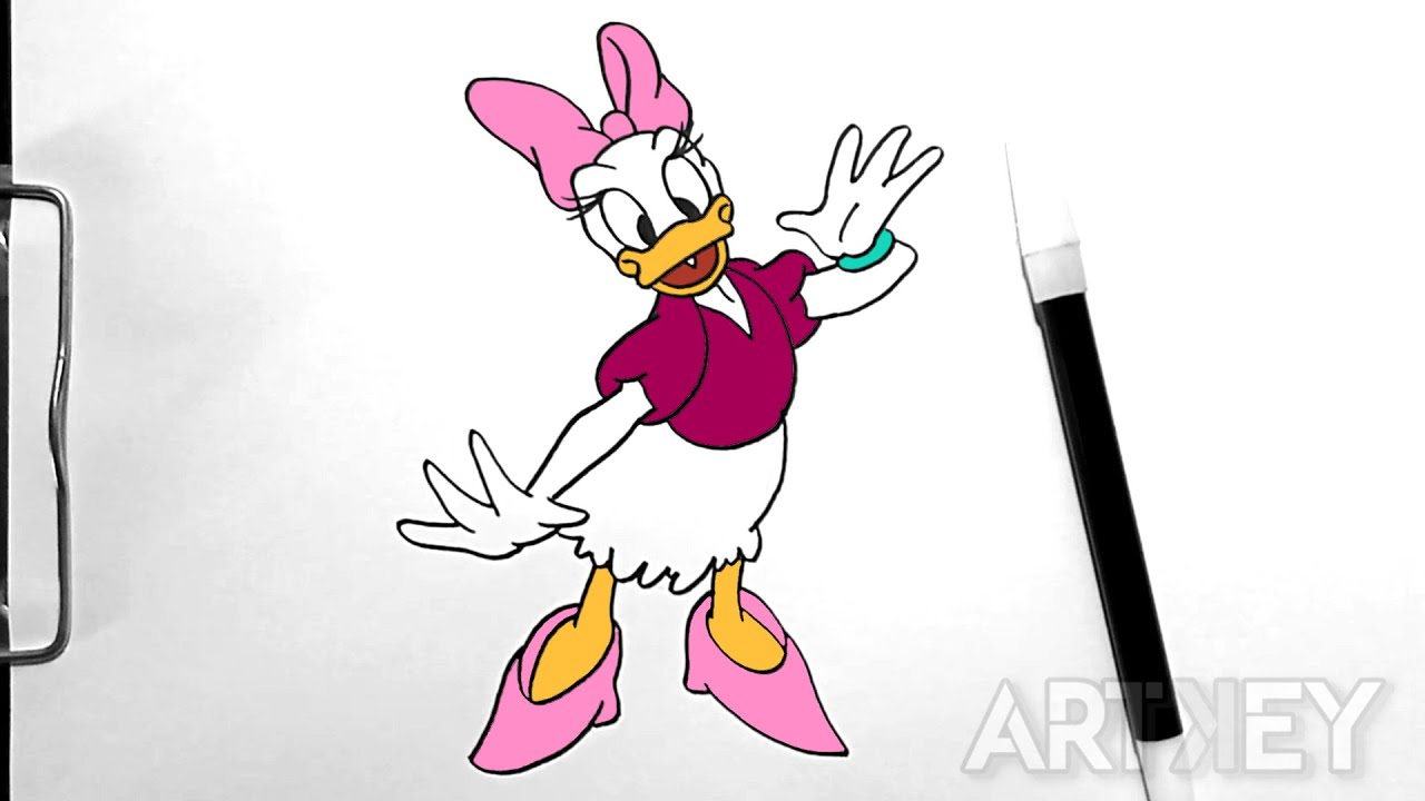How To Draw DAISY DUCK - YouTube