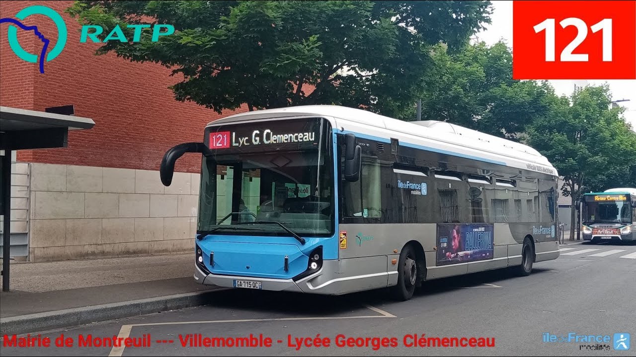 Bus 121 RATP - GX337 SE (3p) N°1475 Mairie de Montreuil --- Villemomble ...