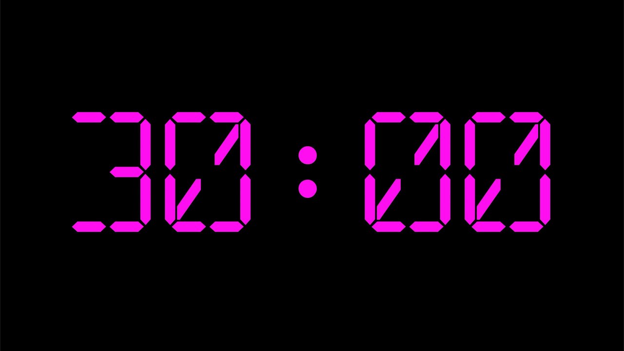 30 minute digital timer pink and black with an alarm - YouTube