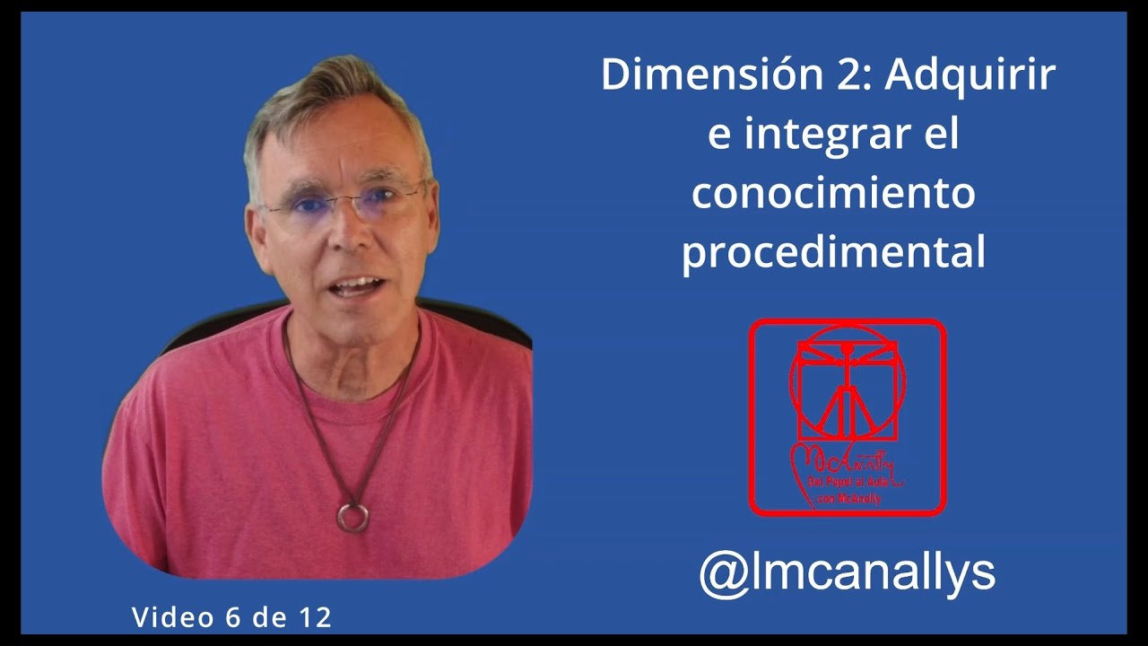 Dimensión 2: Adquirir e integrar el conocimiento procedimental - YouTube