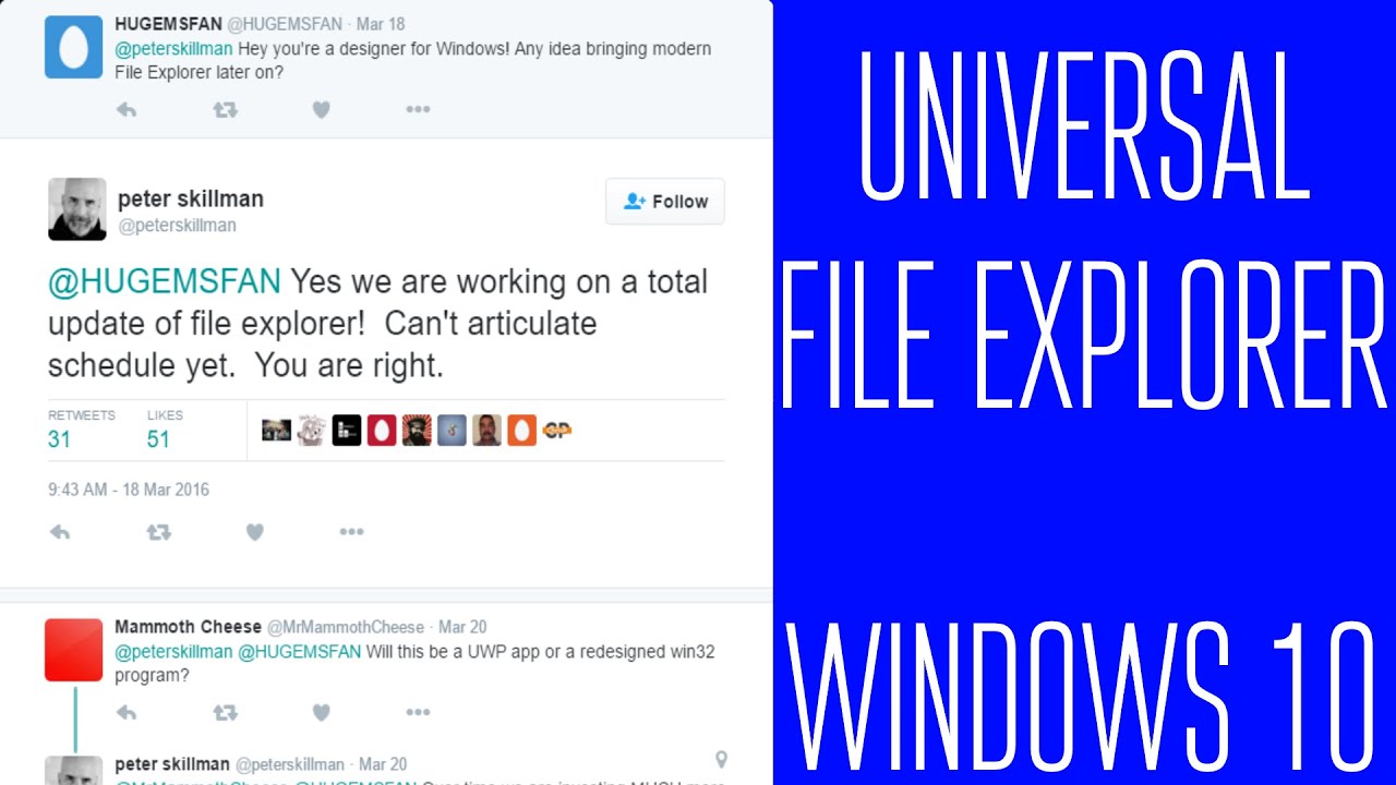 Universal File Explorer in Windows 10?! - YouTube